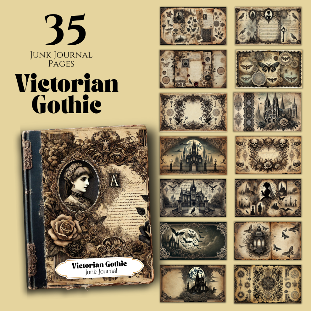 Gothic Junk Journal Templates | Victorian Gothic Journal